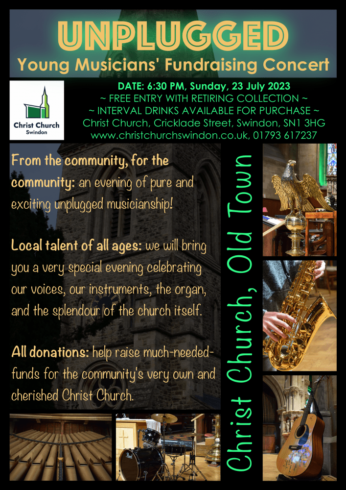 Unplugged Young Musicians' Fundraising Concert to be held at Christ Church