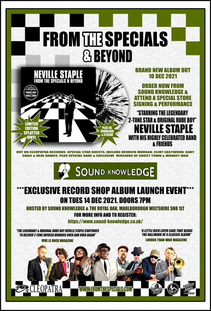 The Specials' Neville Staple to visit Marlborough
