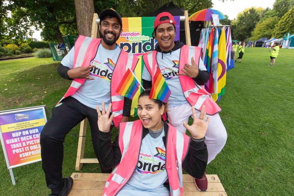 Amazon team champions Swindon Pride event