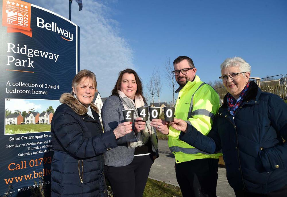 Local housebuilder makes £400 donation to Wroughton dementia cafe