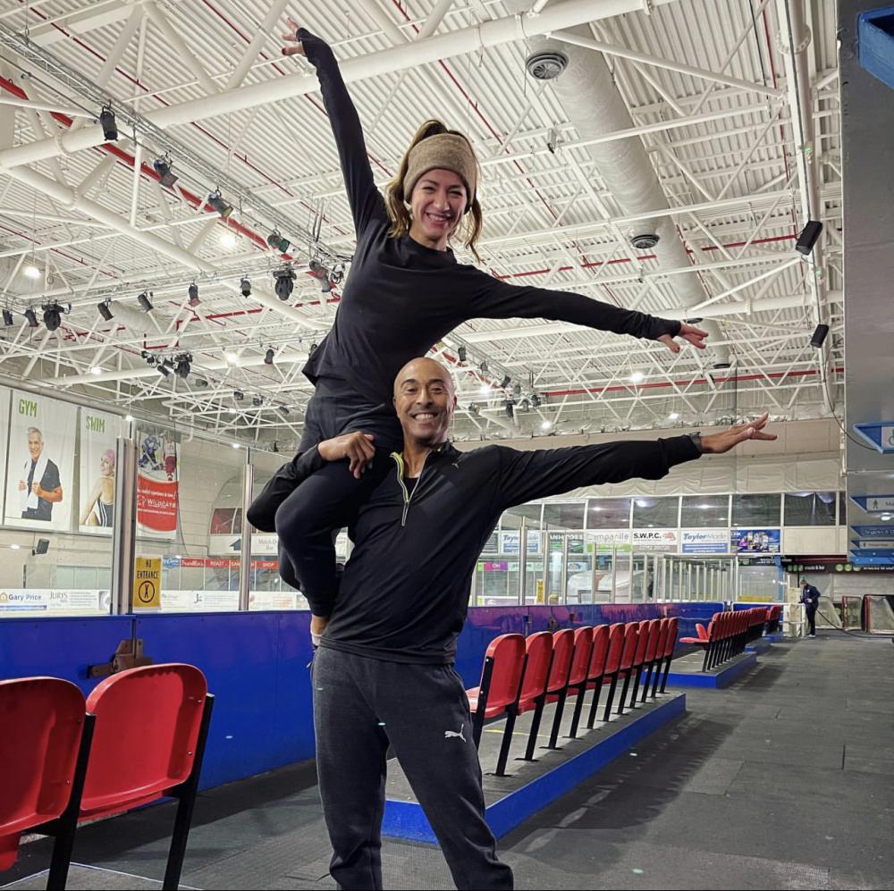 VIDEO: Colin Jackson seen training in Swindon for Dancing on Ice