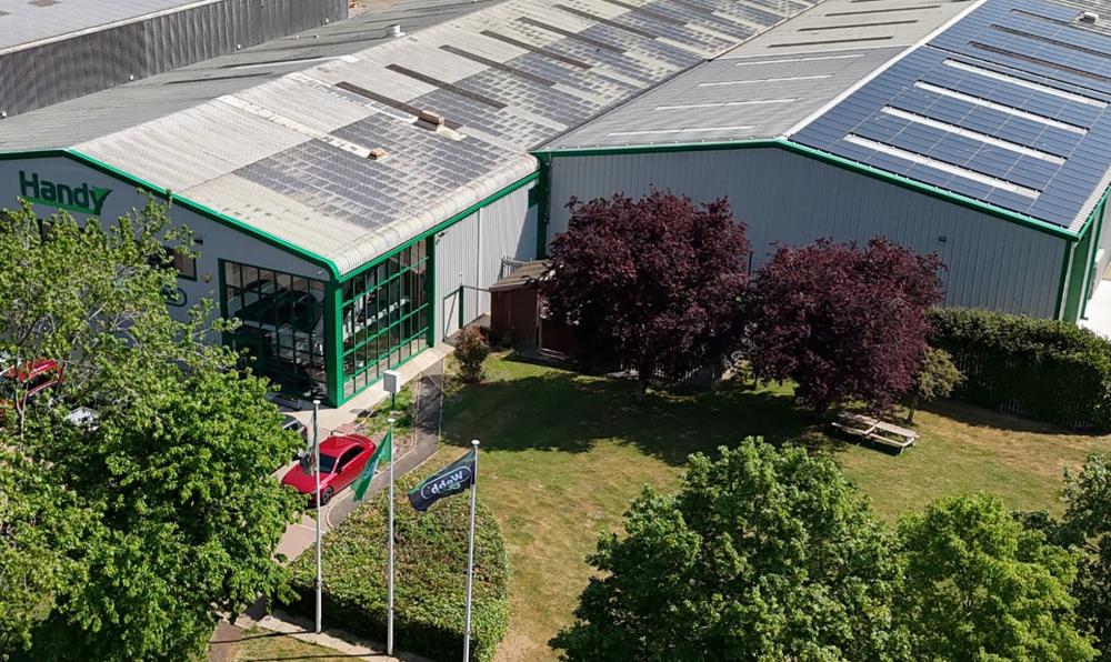 Swindon garden machinery company's successful solar power system