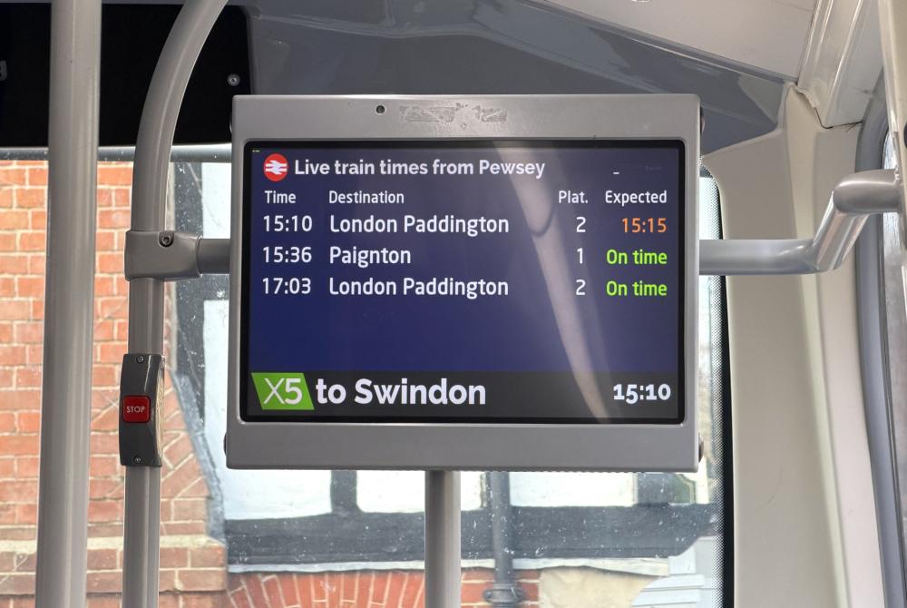 Live train times added to bus information screens