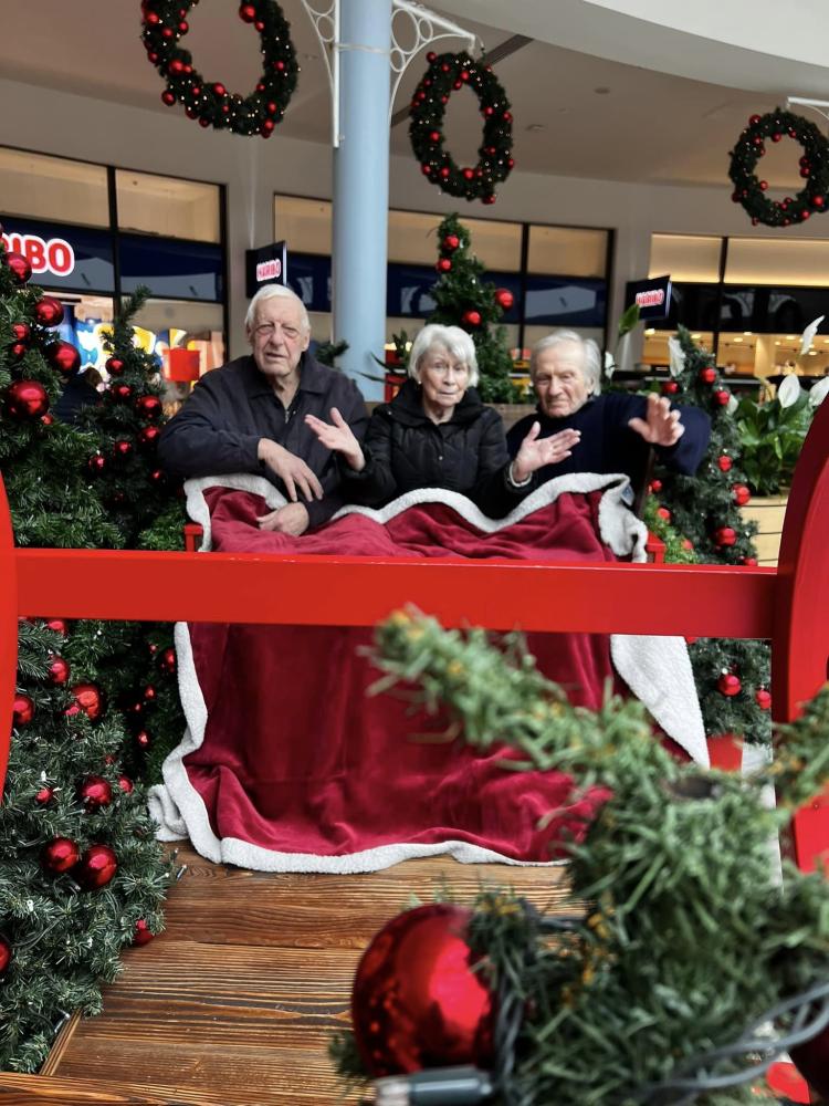 Christmas outlet village visit for care home residents