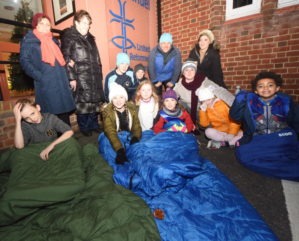 Fire cadets sleep out to raise awareness of homelessness