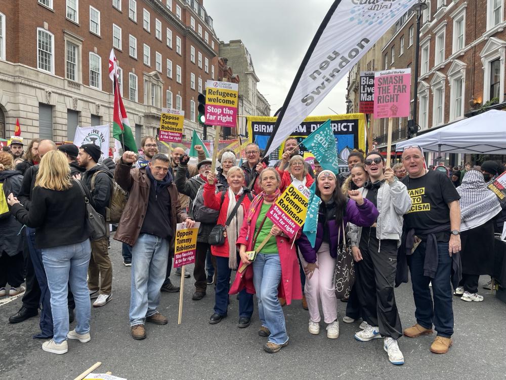 Swindon anti-racism campaigners in London anti-fascist counter-demo