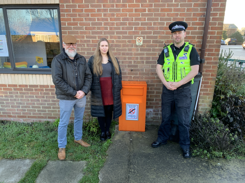 New knife surrender bin installed