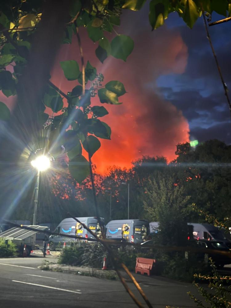 Fire crews work through the night after Groundwell Industrial Estate ...