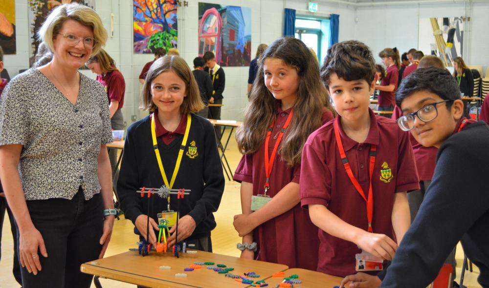 Bloodhound speed record car team challenge Royal Wootton Bassett pupils