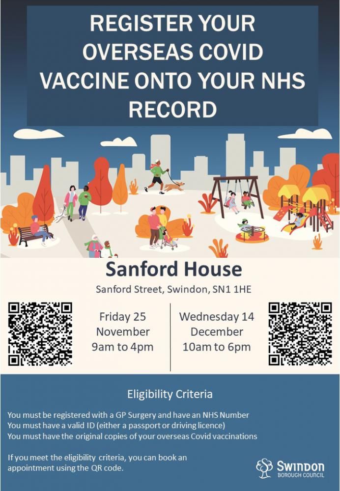 Special Swindon clinics allow overseas covid jabs to be added to NHS ...