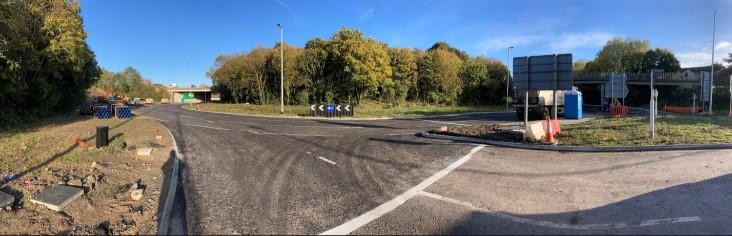 Reconstruction work at White Hart roundabout nearing completion