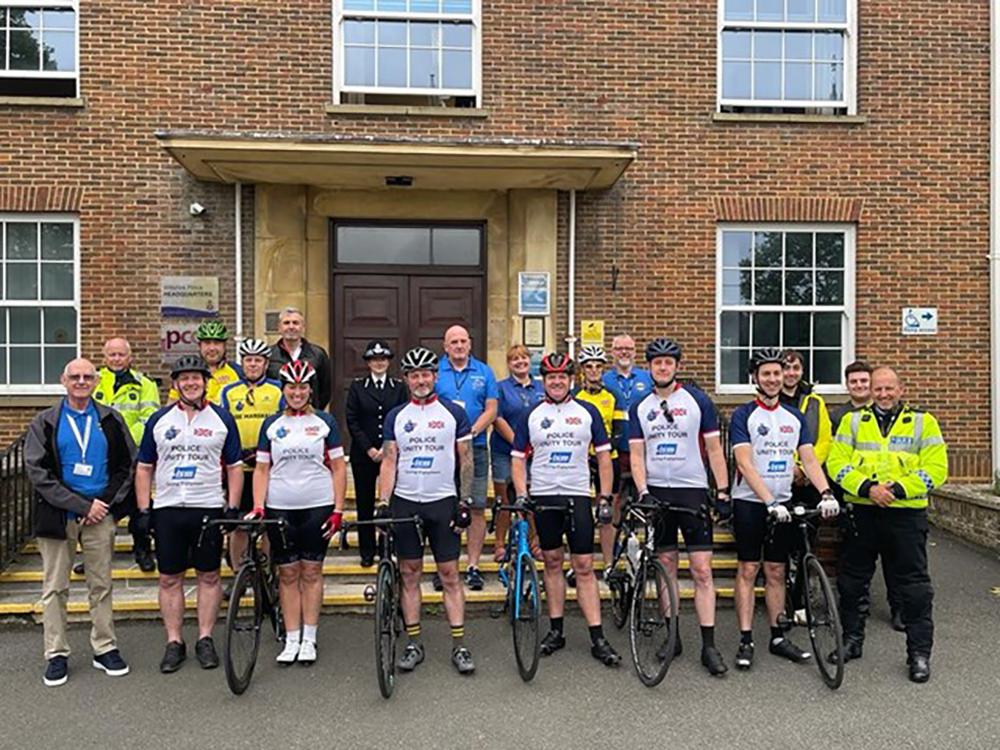 185-mile police cycle ride to remember fallen comrades