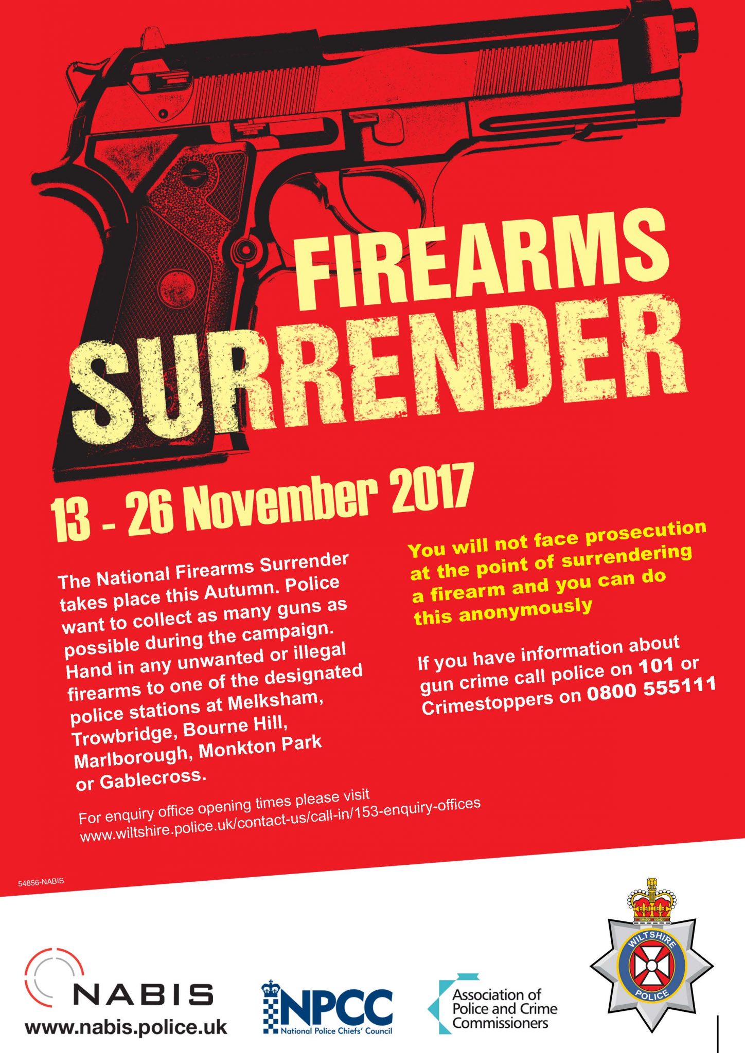 Wiltshire Police urge public to hand in guns with National Firearms ...